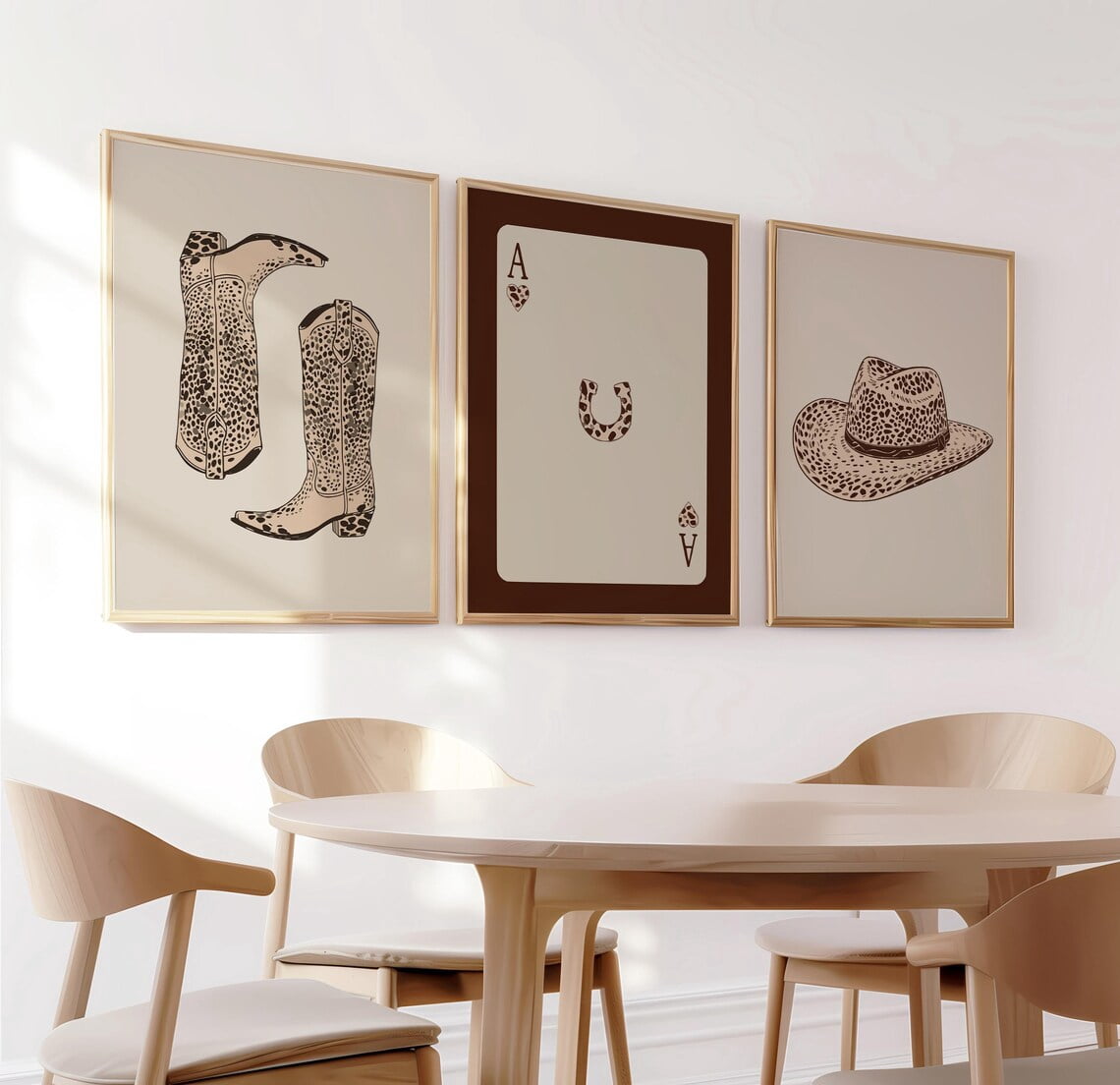 Cheetah Print Neutral Gallery Trendy Wall Art Cowgirl Print Western ...