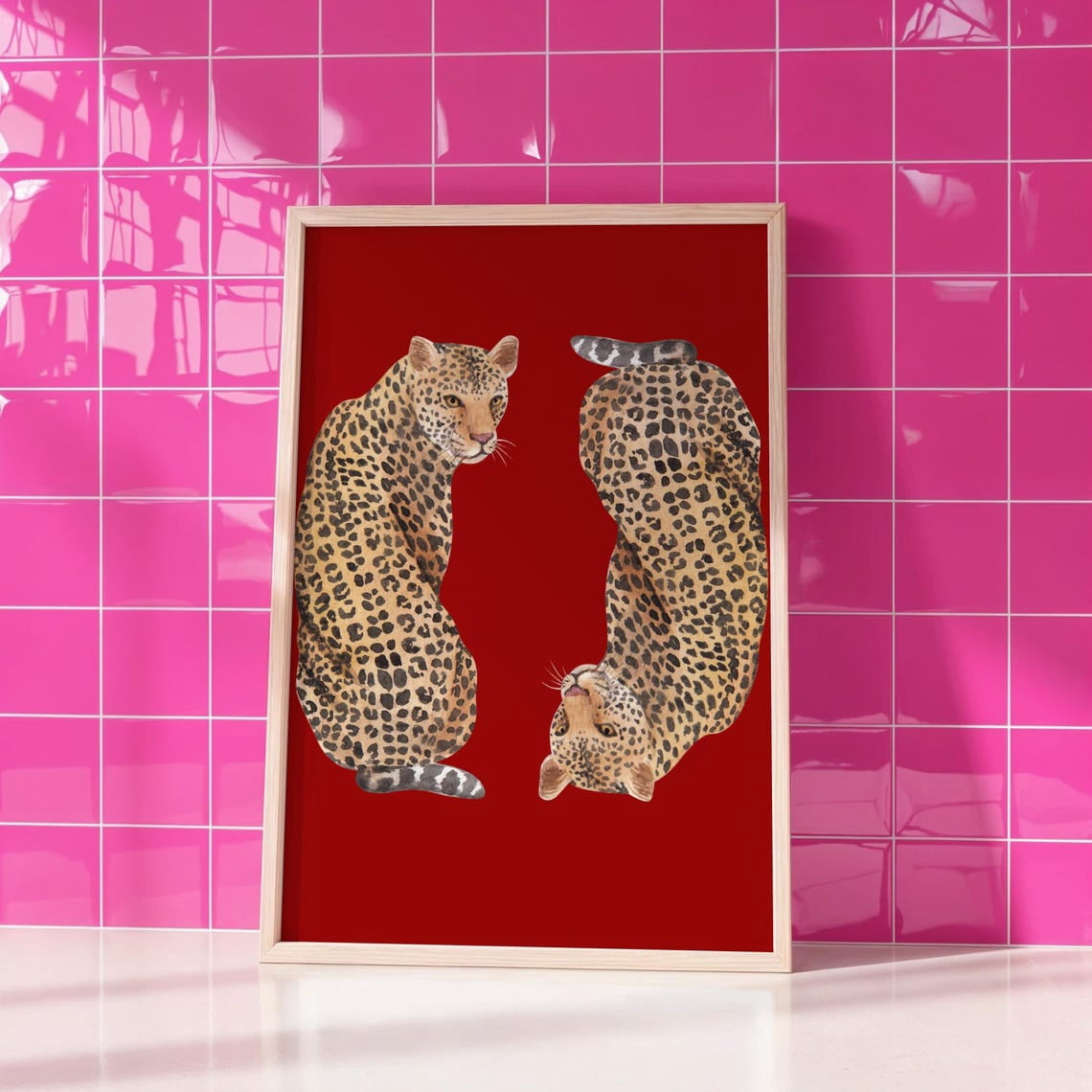 Cheetah Print Trendy Wall Art – Aesthetic Dorm Room Poster For Bar Cart ...