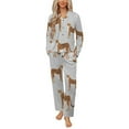 Cheetah Seamless Pattern Repeat Womens Pyjamas Set Button Up Pyjamas ...