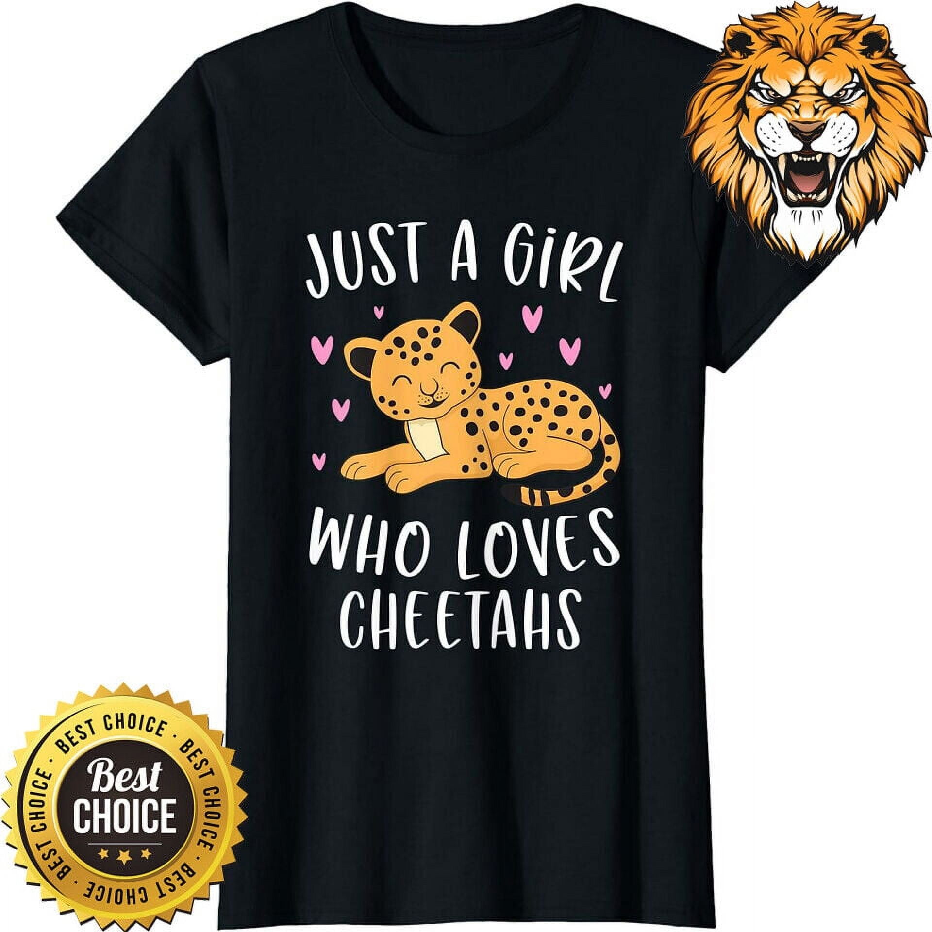 Cheetah Shirt For Girls Just A Girl Who Loves Cheetahs T Shirt ...