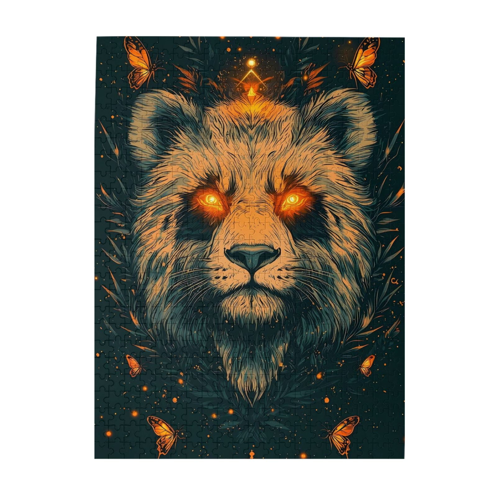 Cheetah Spirit Cosmos Butterfly 1000-Piece Wooden Jigsaw Puzzle for ...