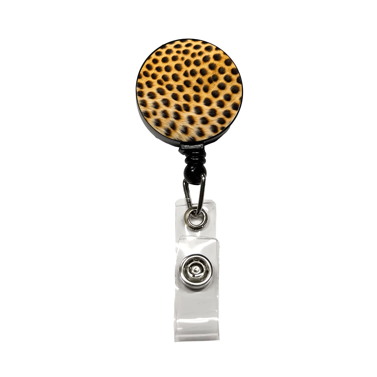 Cheetah Spots Fur Pattern Retractable Reel ID Badge Key Card Name Tag ...