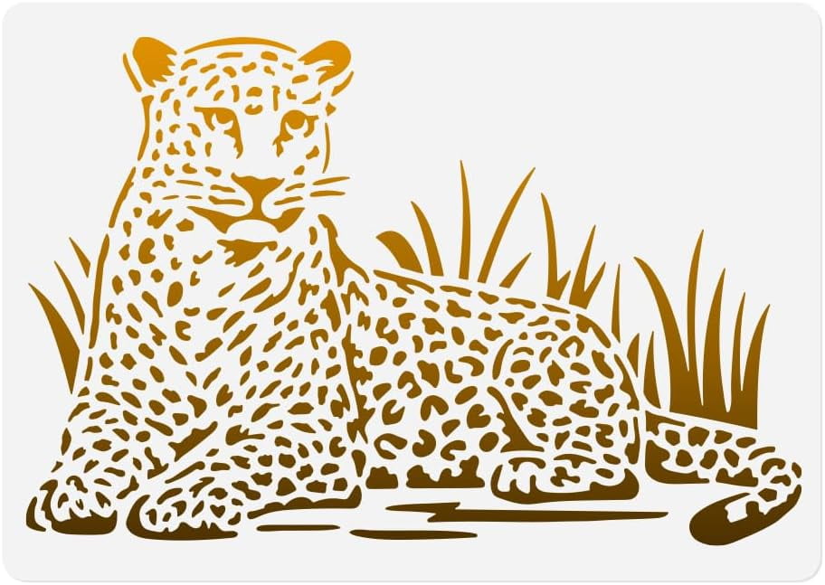Cheetah Stencil for Painting on Wall A4 Size Reusable Plastic Cheetah ...
