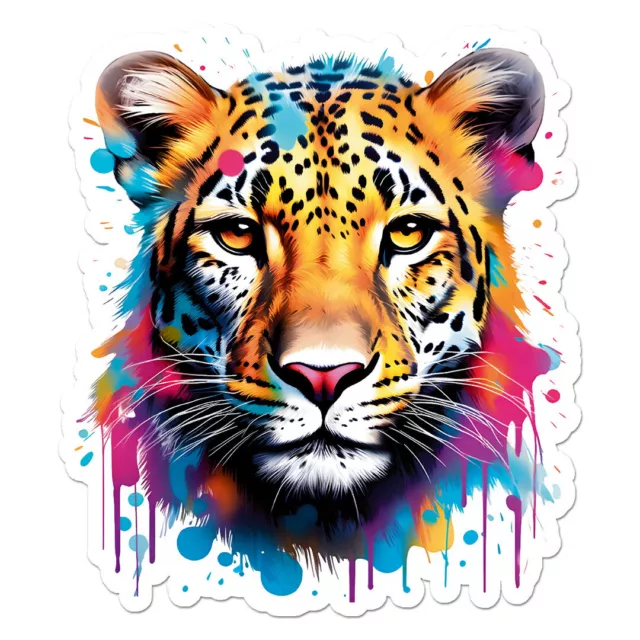 Cheetah Sticker Phone Decal Water Bottle Stickers Car Decals, Laptop ...