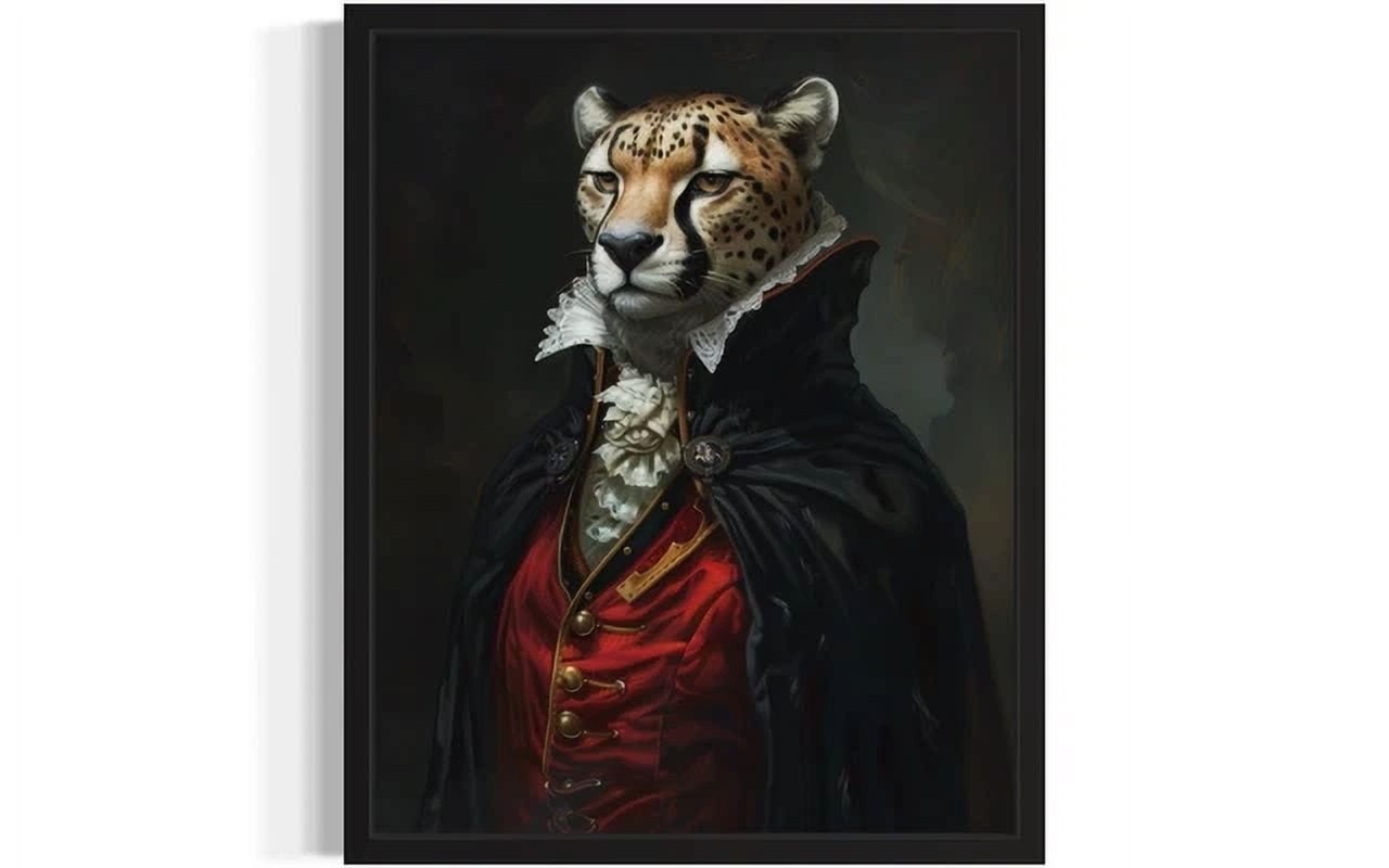 Cheetah Vampire Animal Photo Art Print Poster Wall Art Painting NO ...