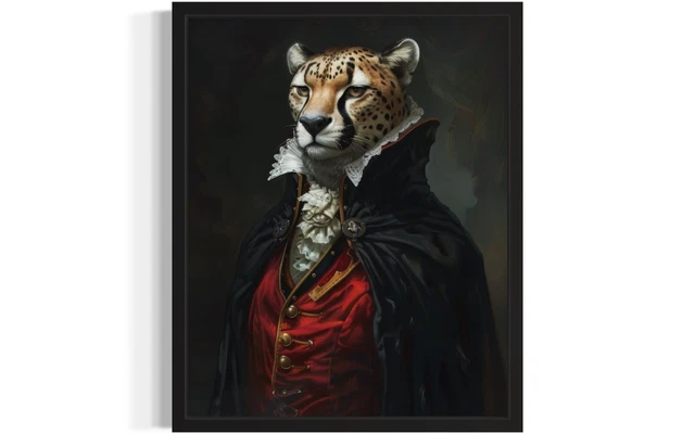 Cheetah Vampire Animal Photo Art Print Poster Wall Art Painting Phone ...