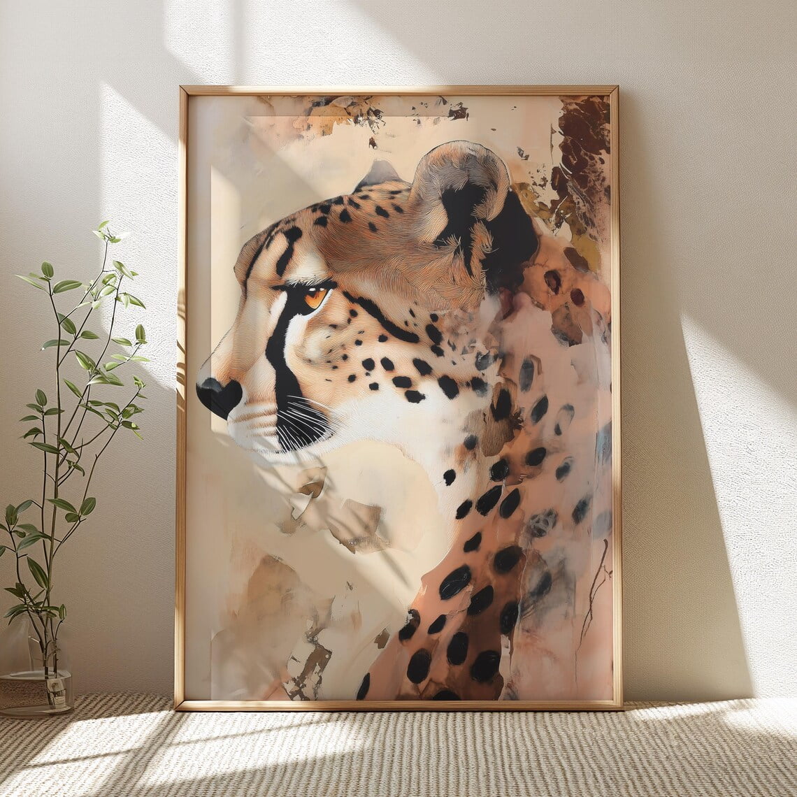 Cheetah Wall Art, Fun Animal Print Poster, For Trendy Bedroom Decor ...