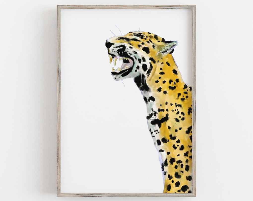 Cheetah Wall Art, Vintage Wall Art, Leopard Print, Cheetah Print ...