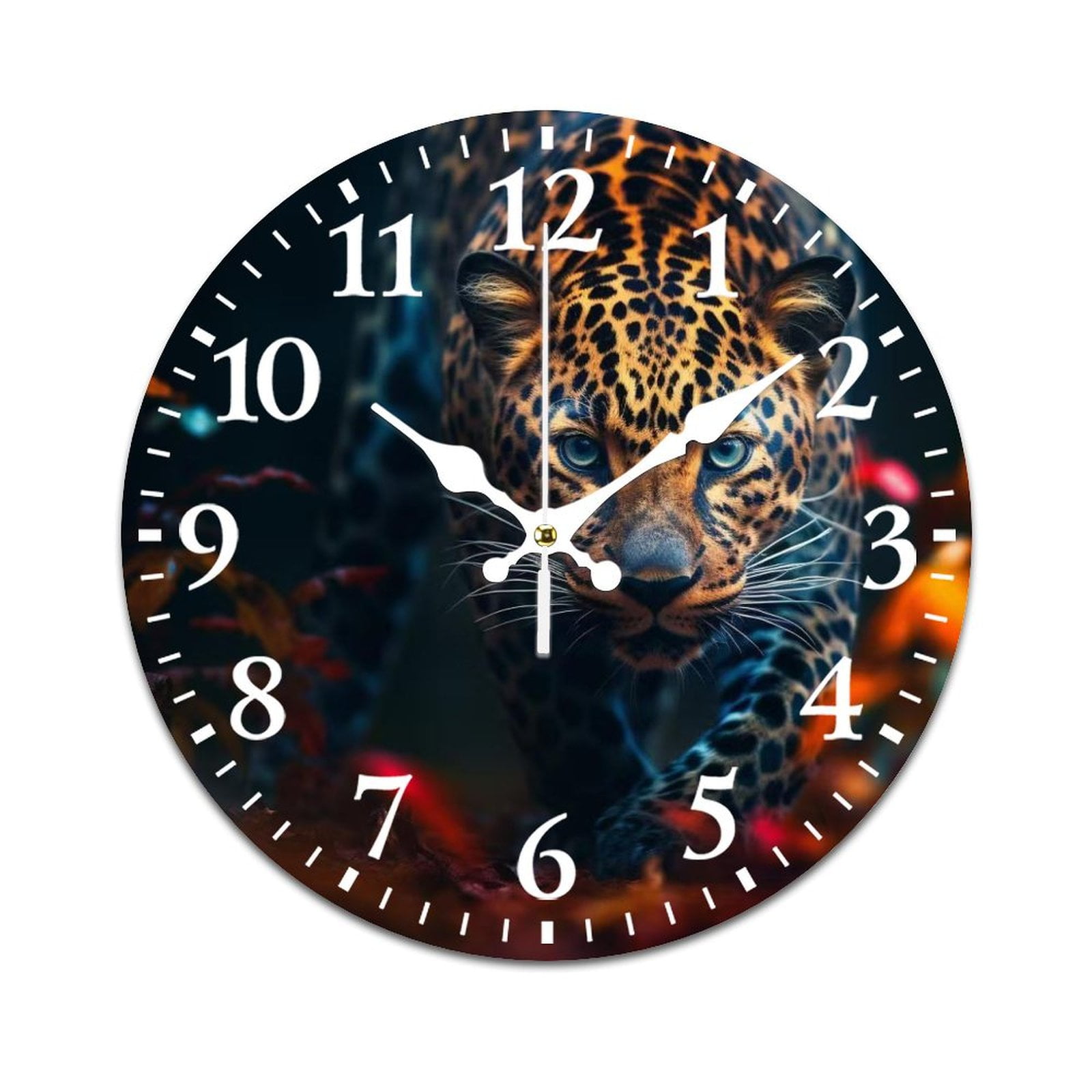 Cheetah Wall Clock Modern Design Clocks Wall Hanging Home Office School ...