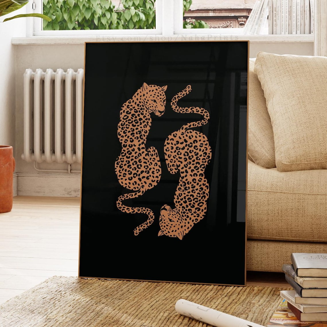 Cheetah Wall Print, Retro Wall Decor, Neutral Room Poster, Aesthetic ...