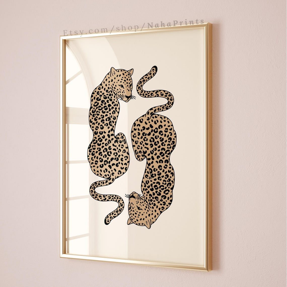 Cheetah Wall Print, Retro Wall Decor, Neutral Room Poster, Aesthetic ...