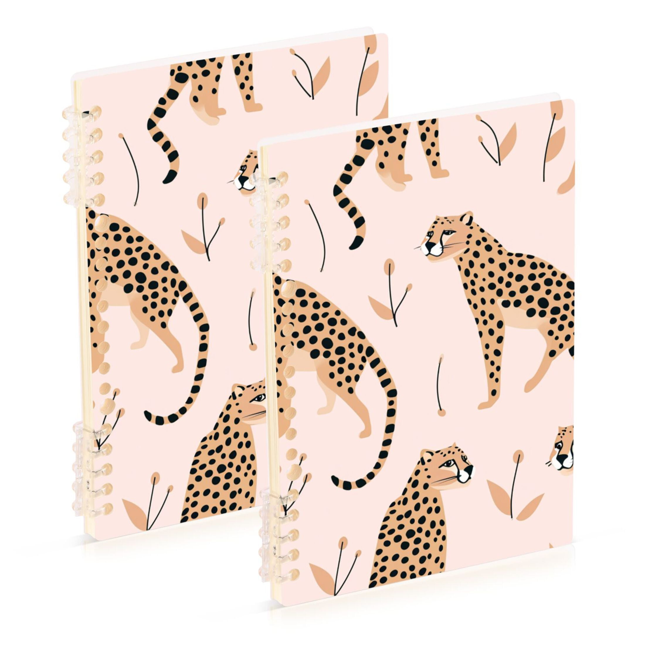 Cheetahes Leopard Ring Binder Notebook Journey Note Diary College Ruled ...