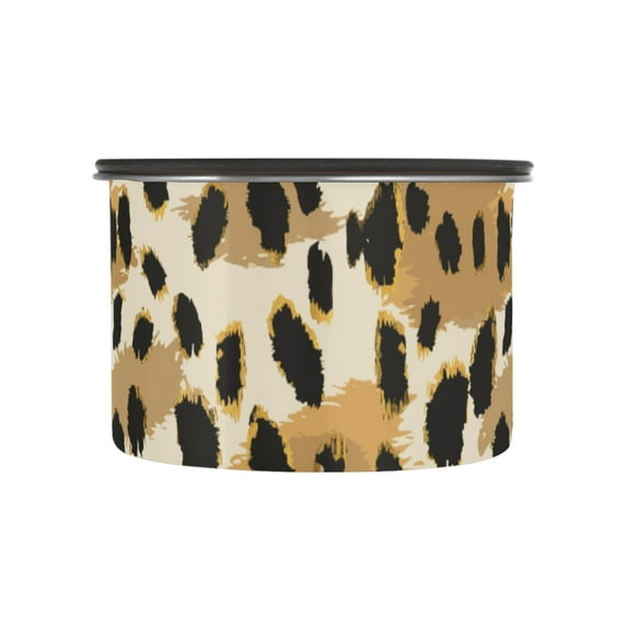 Cheetahleopard Print Airtight Coffee Bean Canister 17oz Food Storage ...