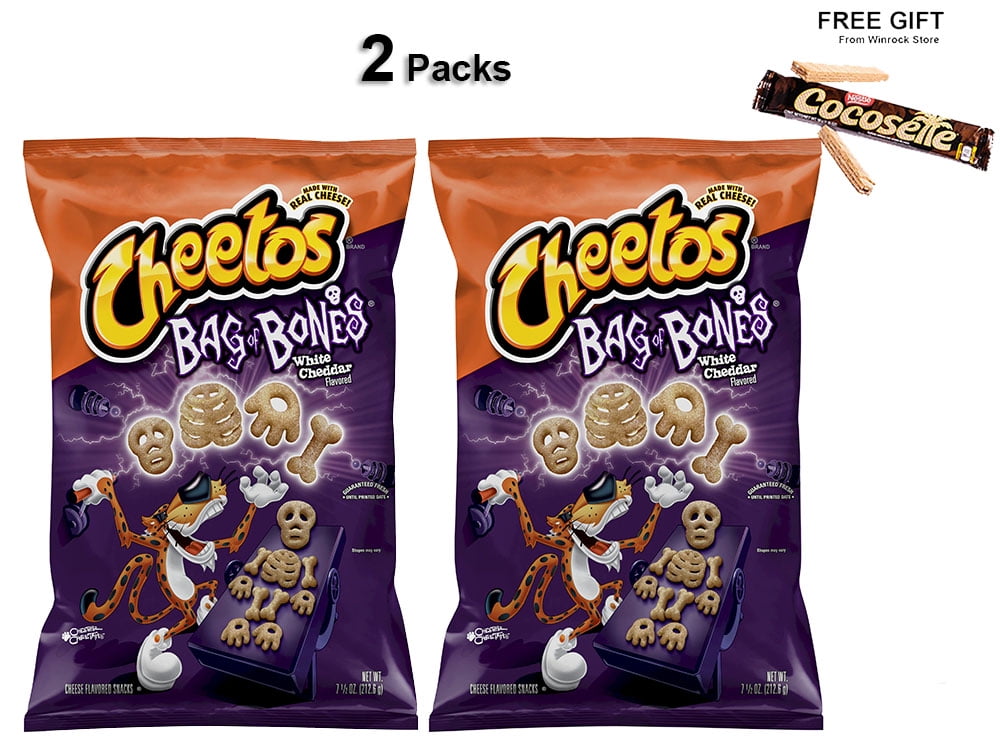 Cheetos Bag of Bones, White Cheddar Cheese Flavored Snacks, 7.5 oz (2 ...