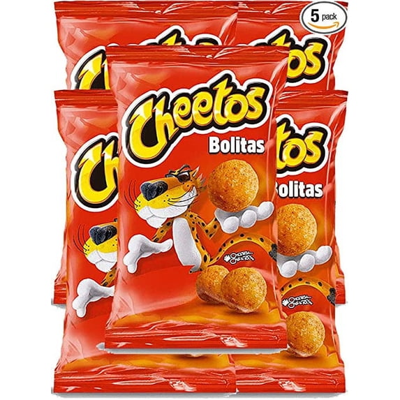 Cheeto's Bolitas Box with 5 Bags 40g Cheese and Chile Flavor Made in ...