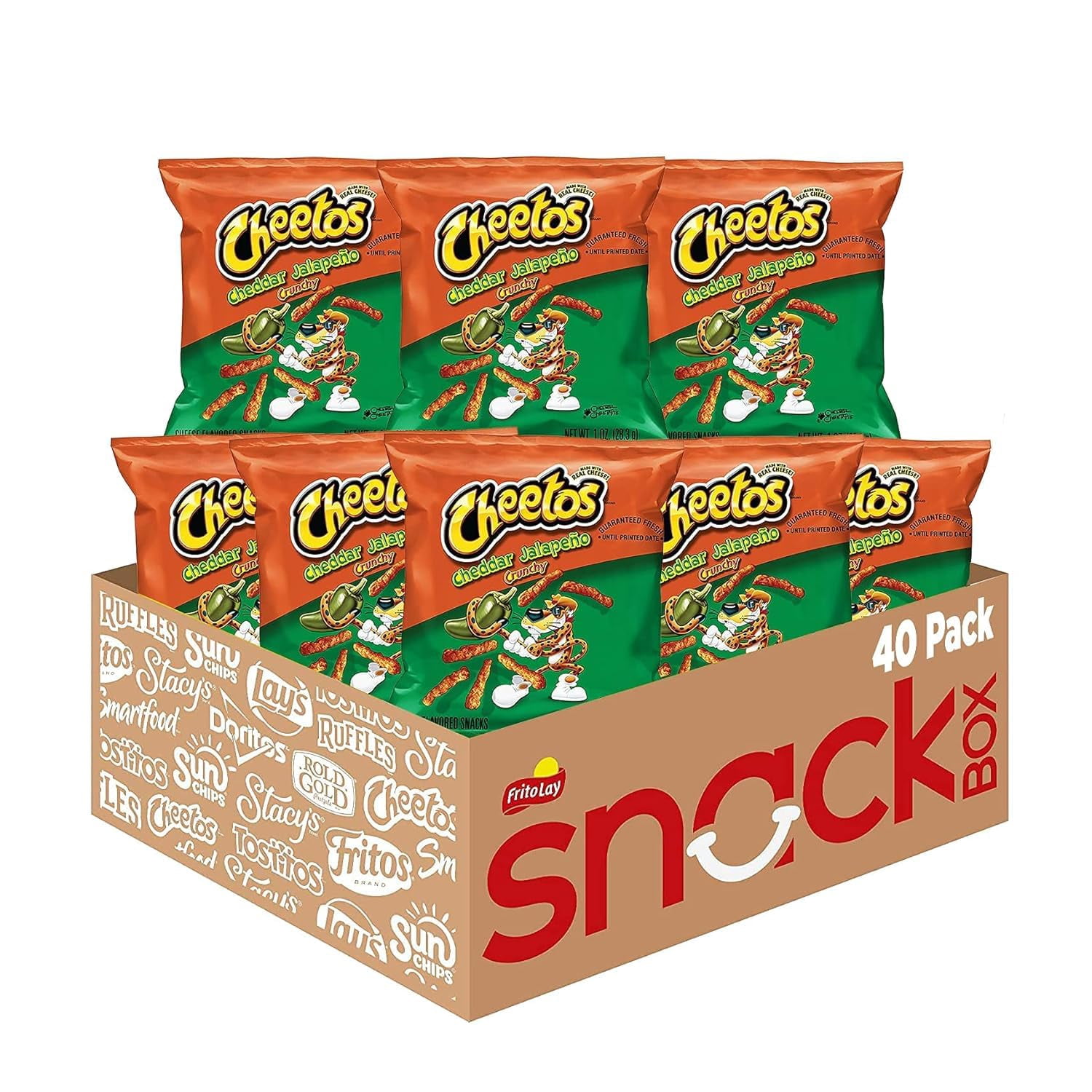 Cheetos Cheese Flavored Snacks, BCF26 Cheddar Jalapeno Crunchy, 1 Ounce ...