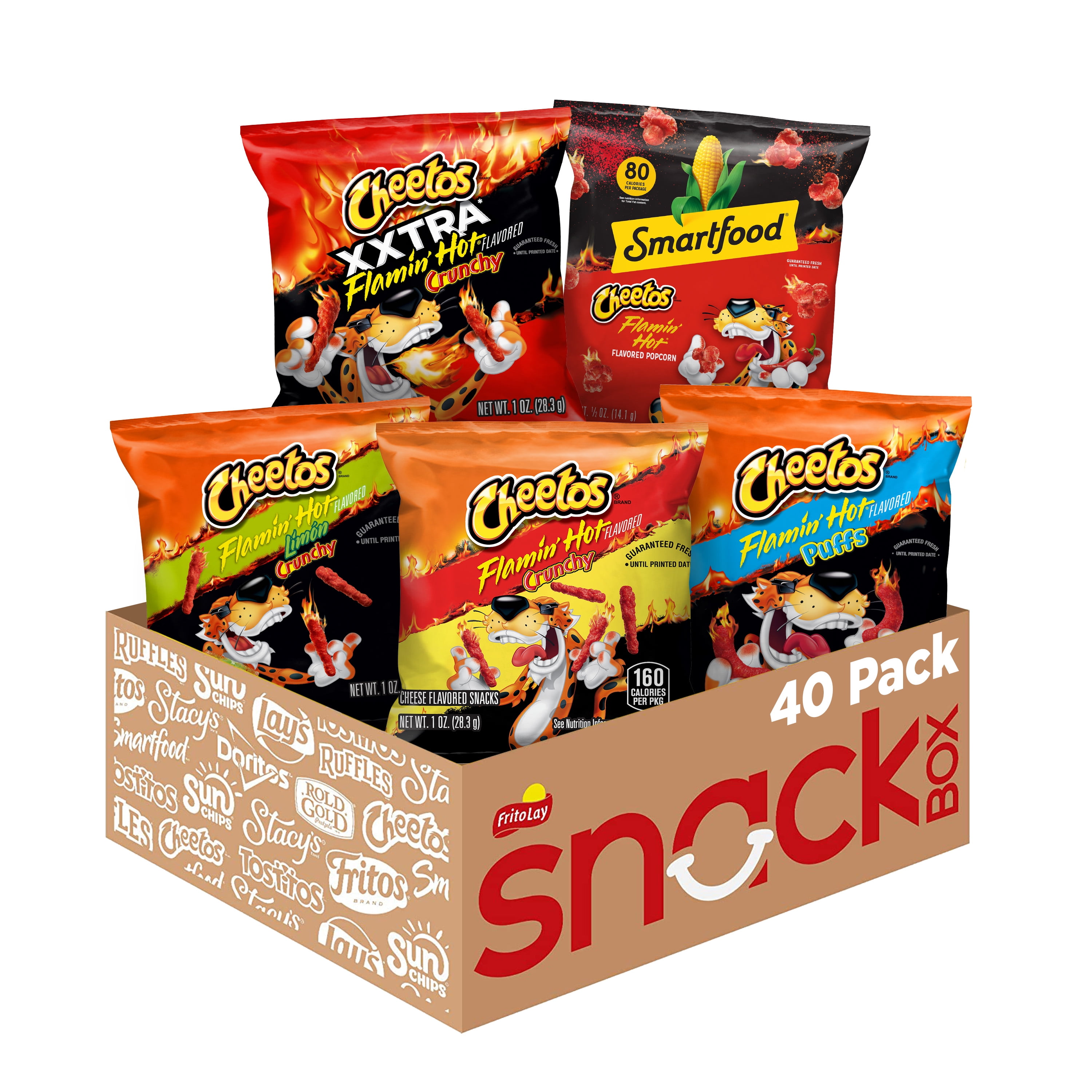Frito-Lay Smartfood & Cheetos Flamin' Hot Flavored Snacks, Variety pack ...