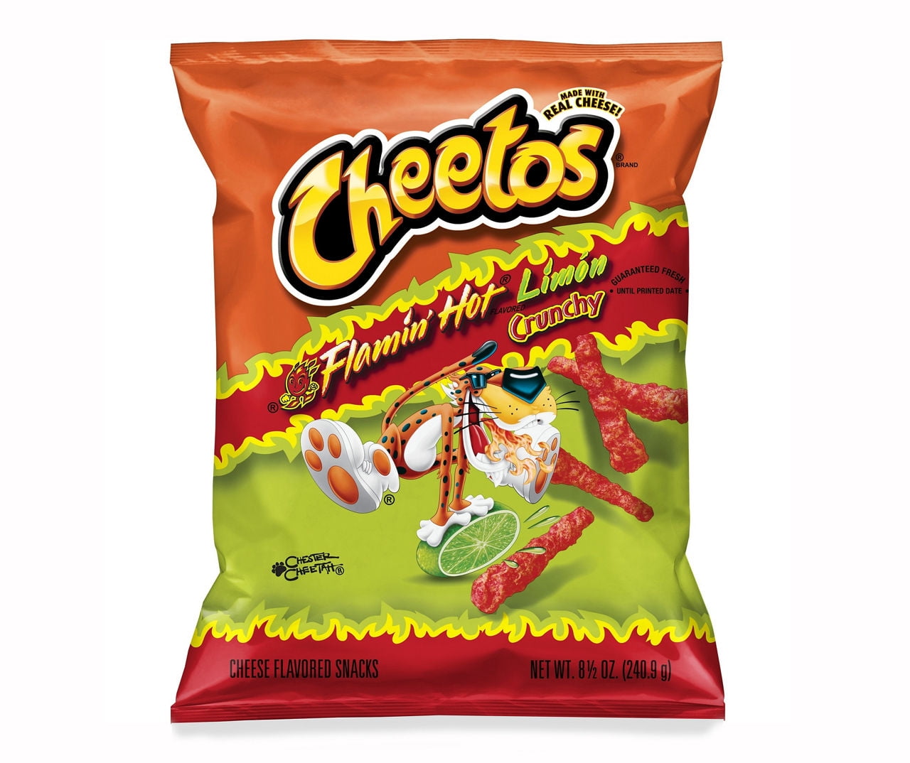 Cheetos Cheetos Crunchy Cheese Flavored Snacks Flamin' Hot Limon ...