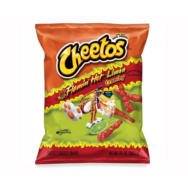 Cheetos Cheetos Crunchy Cheese Flavored Snacks Flamin' Hot Limon ...