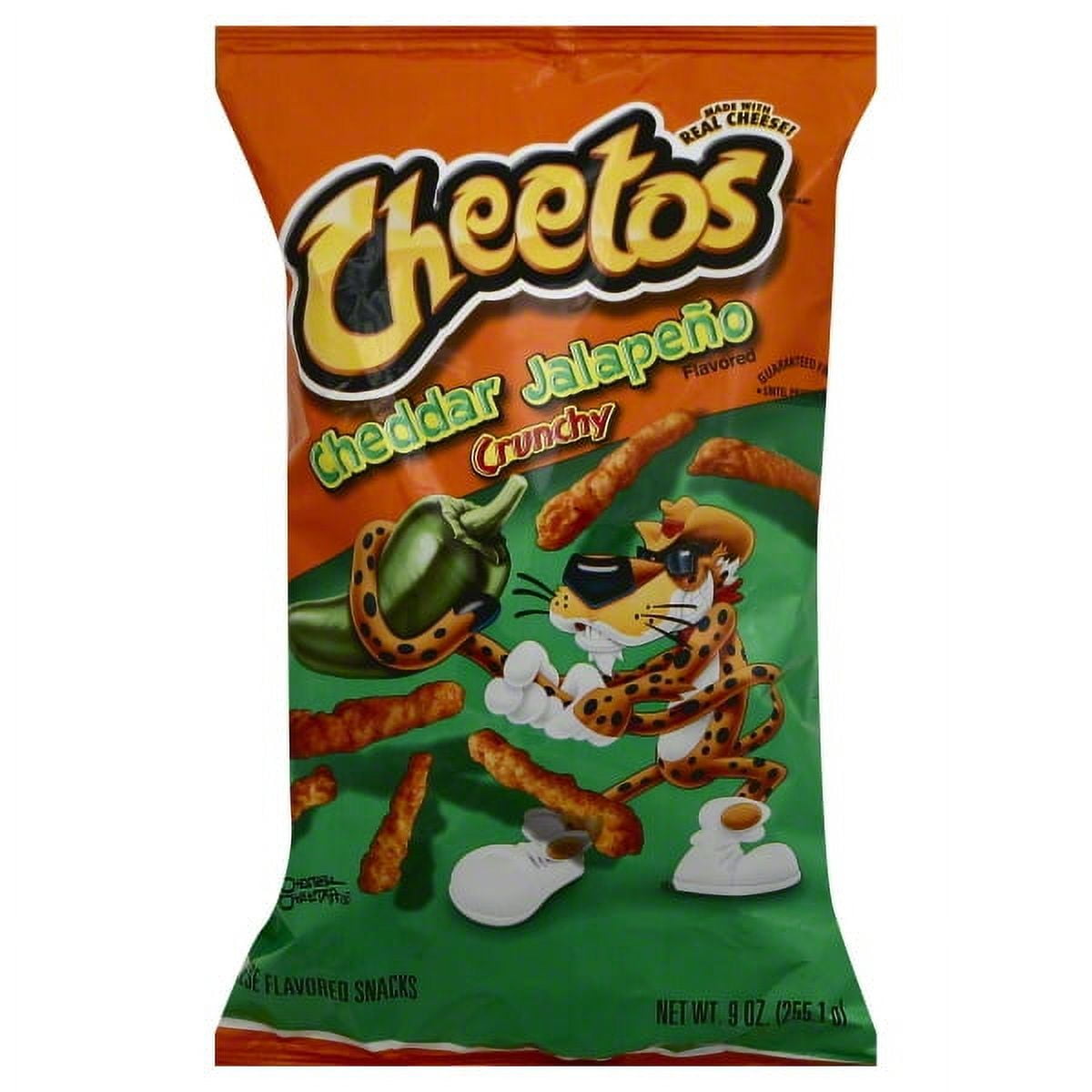 Cheetos Crunchy Cheddar Jalapeno Cheese Flavored Snack, 9 Oz Bag ...