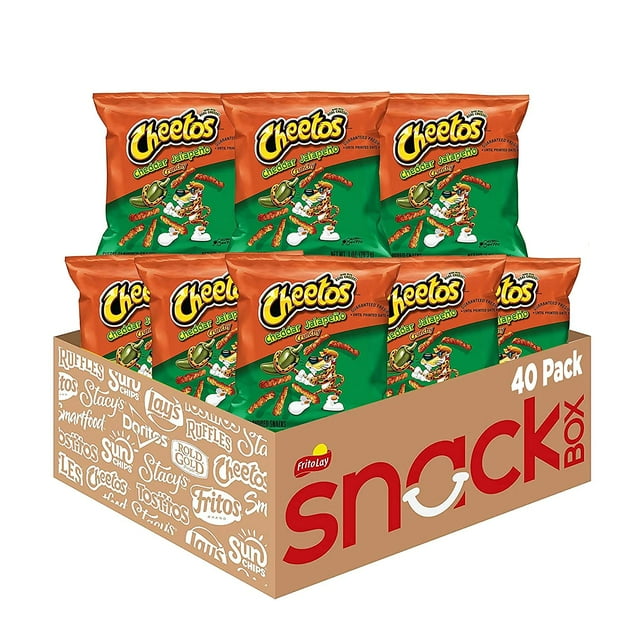 Cheetos Crunchy Cheddar Jalapeno Cheese Flavored Puffed Snacks, 1oz ...