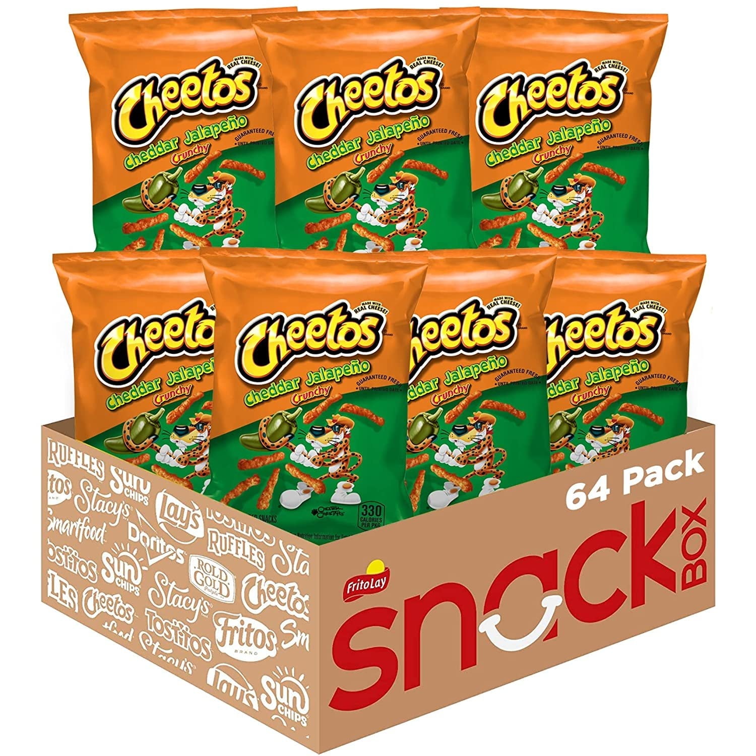 Cheetos Crunchy Hot Cheddar Jalapeno Cheese Flavored Spicy Chips, 2 ...