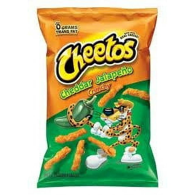 Cheetos Crunchy Cheddar Jalapeno Cheese Flavored Snacks, 2 oz. Bag ...