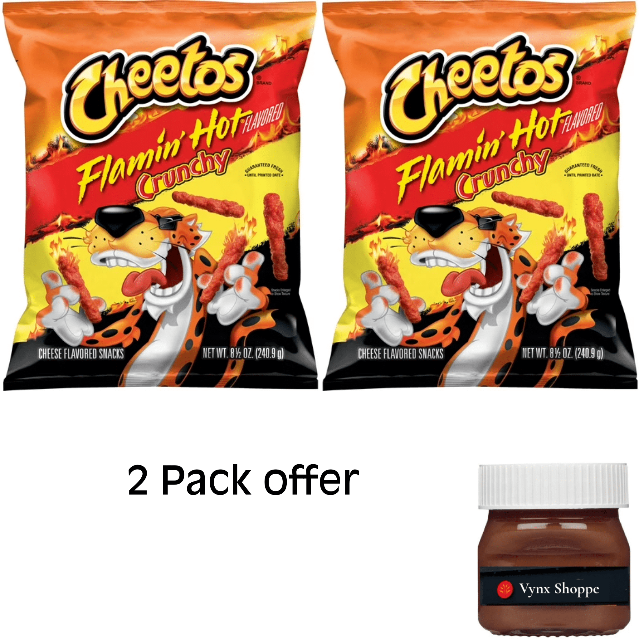 Cheetos Crunchy Cheese Flamin' Hot Flavored Snacks, 8.5 oz - Walmart.com