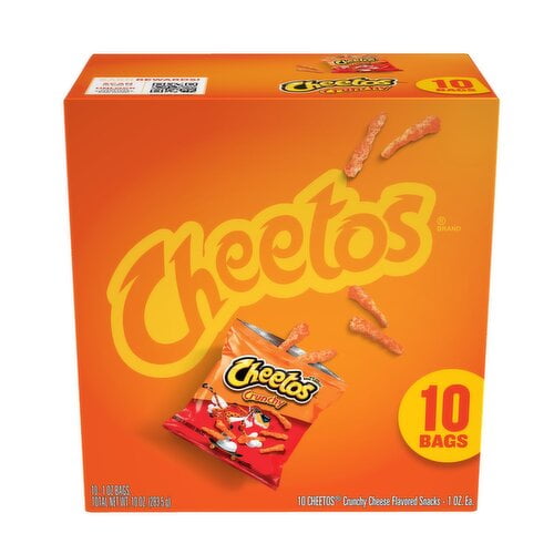 Cheetos Crunchy Cheese Snacks Multipack 1 oz Bags - 10 ct (Pack of 1 ...