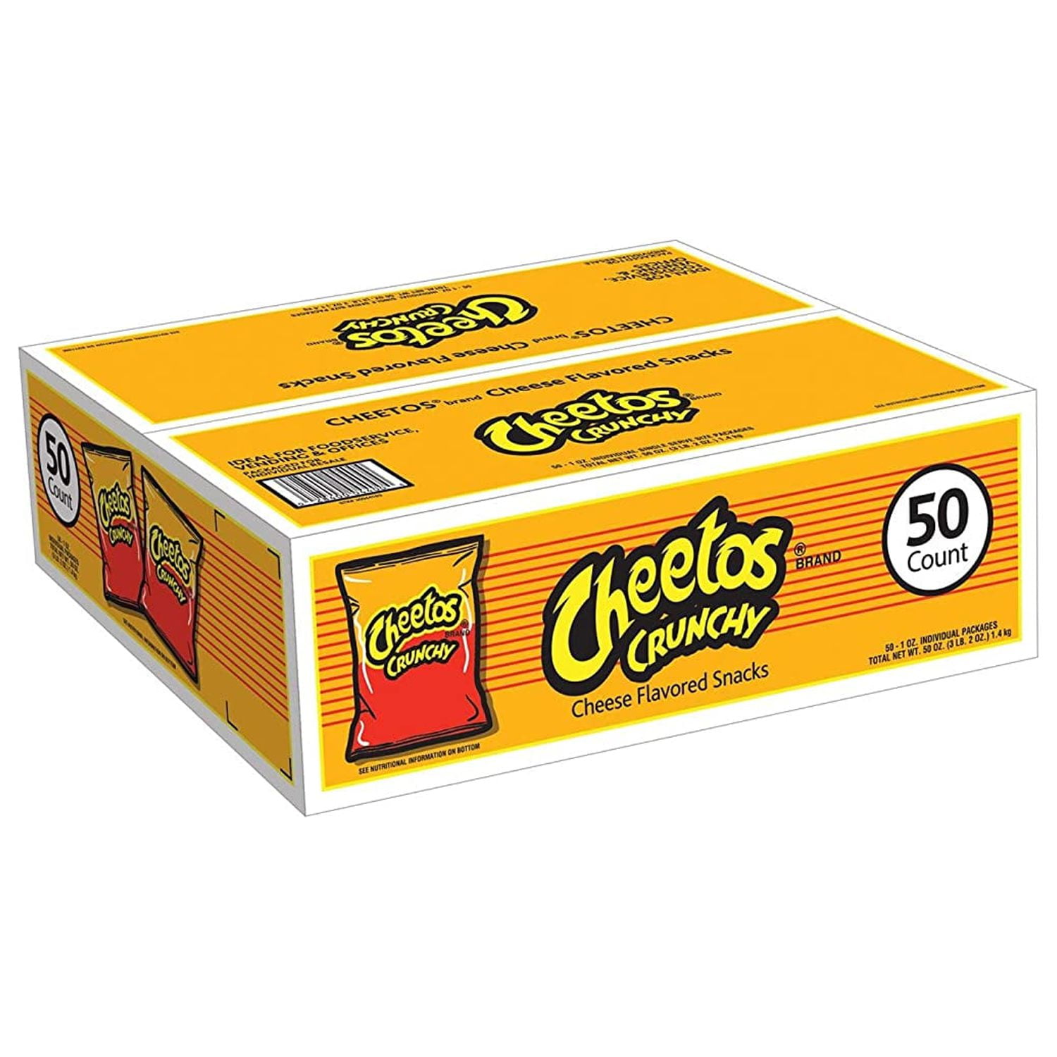 Cheetos Crunchy Cheese Flavored Snacks, Big Box Size, 1 oz., 50 Count ...