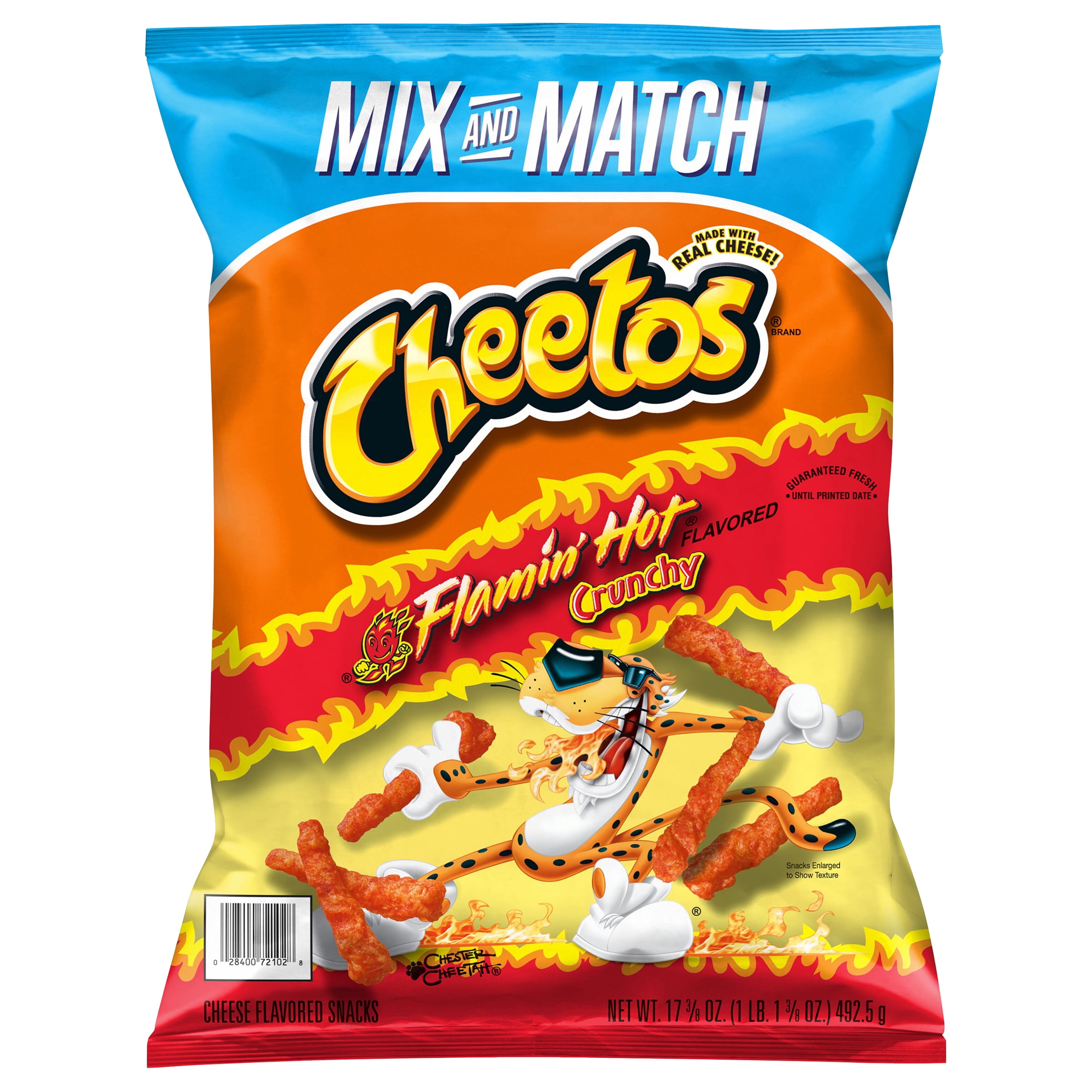 Cheetos Crunchy Cheese Flavored Snacks Flamin Hot Flavored 17 3/8 Oz ...