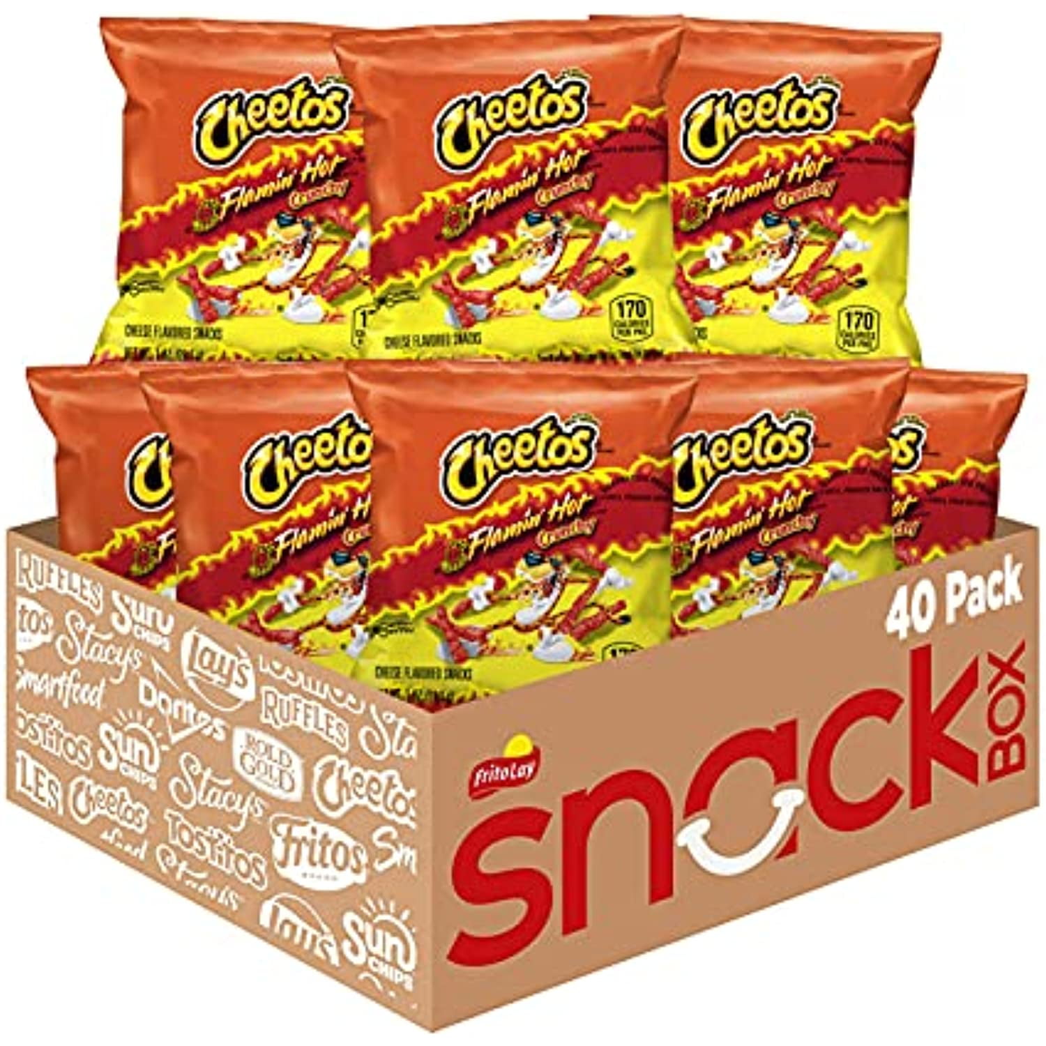 Pack de 40 Cheetos Crunchy Flamin Hot Cheese Sabored Chile | Ubuy