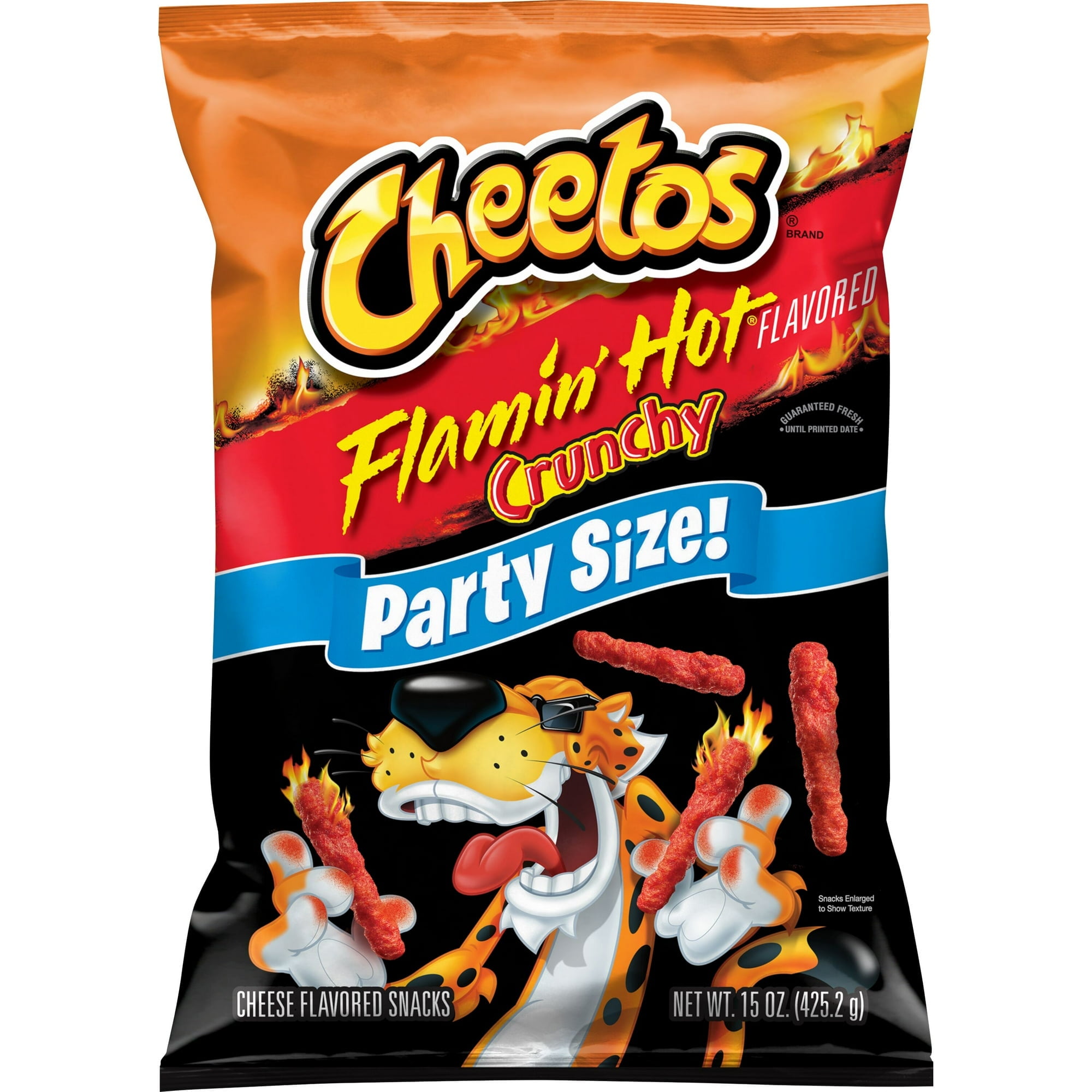 Cheetos Crunchy Flamin' Hot Cheese Puff Chips, 15oz Bag-Pack Of 2 ...