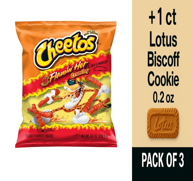 Cheetos Crunchy Flamin' Hot Cheese Snacks - 8.5 oz - Pack of 2 & Lotus ...