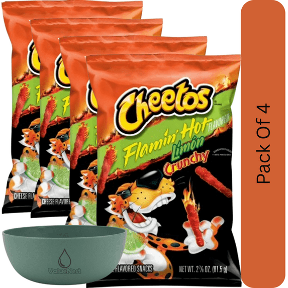 Cheetos Crunchy Mini Flamin’ Hot Limón Cheese Snacks, 2.875 oz Bag With ...