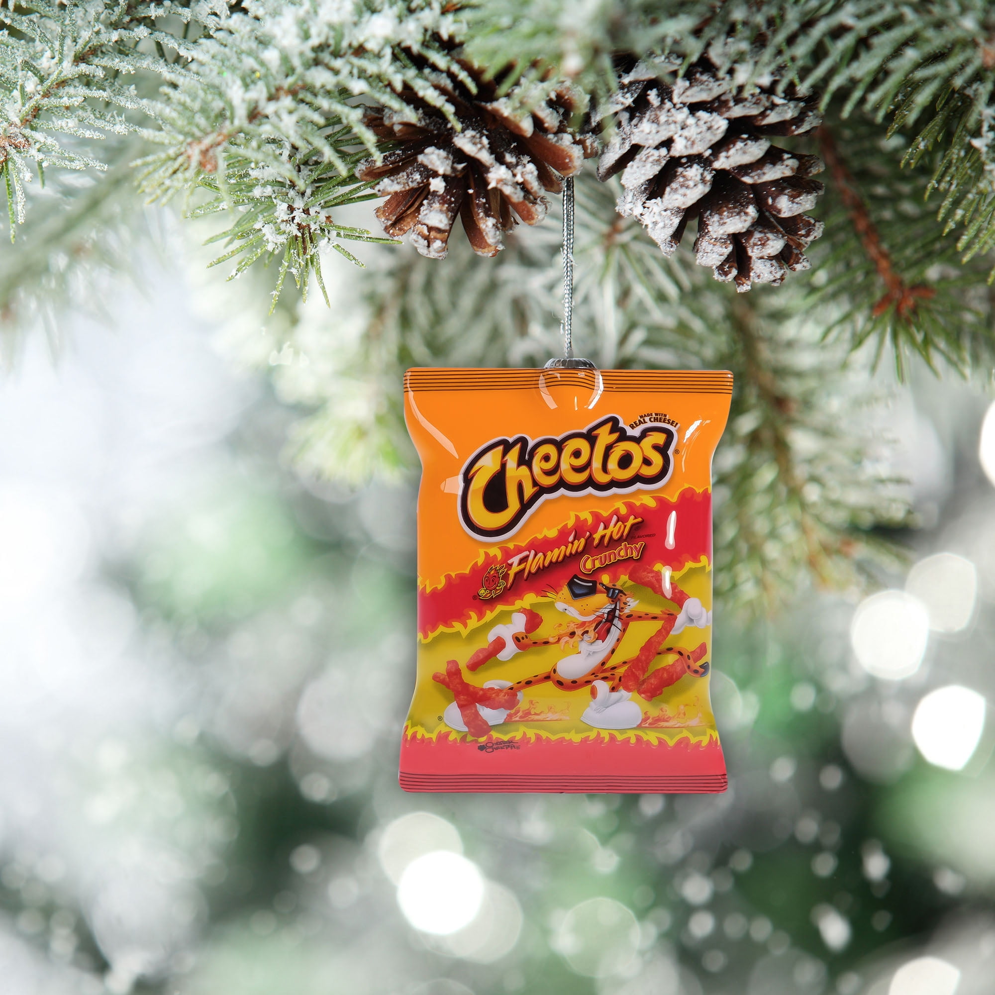 Cheetos Flamin' Hot Christmas Holiday Ornament, 4 Inches Tall, Orange ...