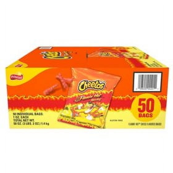 Cheetos Flamin' Hot Crunchy Snacks, 1 oz., 50 count. Pack of 2 ...