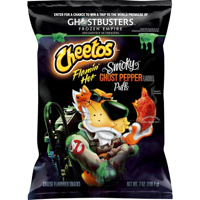 Cheetos Flamin’ Hot Smoky Ghost Pepper Puffs, 7 oz - Crunchy Cheddar ...