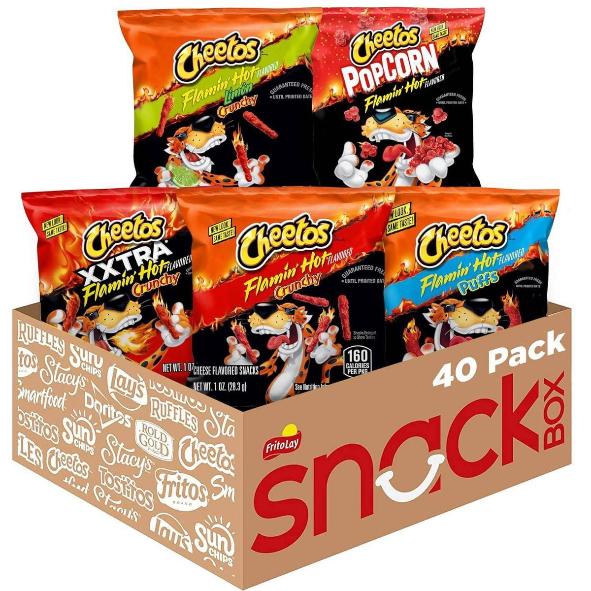 Cheetos Flamin' Hot Spicy Variety Pack 40ct/40oz - Walmart.com