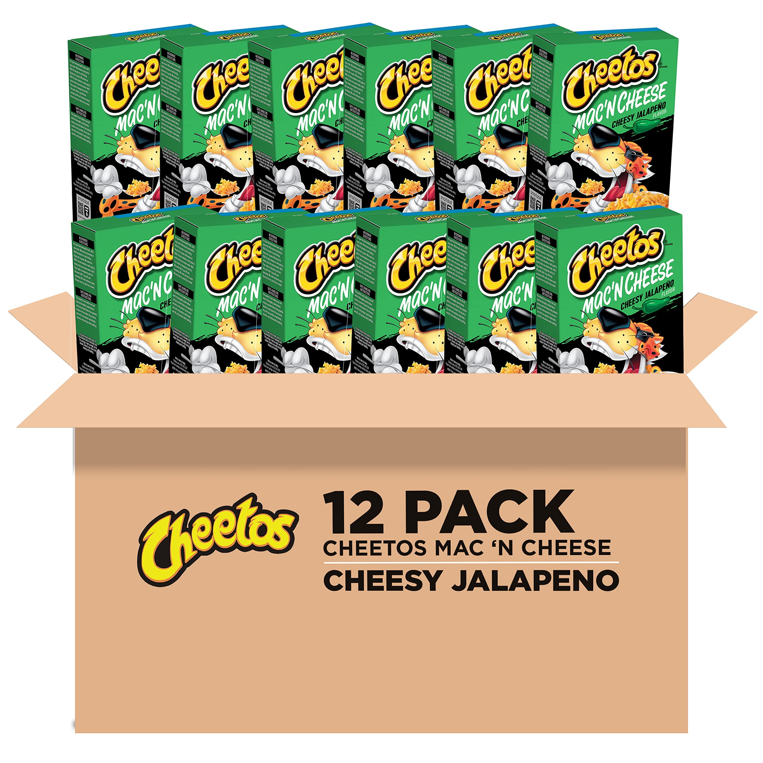 Cheeto's Mac & Cheese, Cheesy Jalapeno, 5.7oz Boxes, Pack of 12, Spicy ...