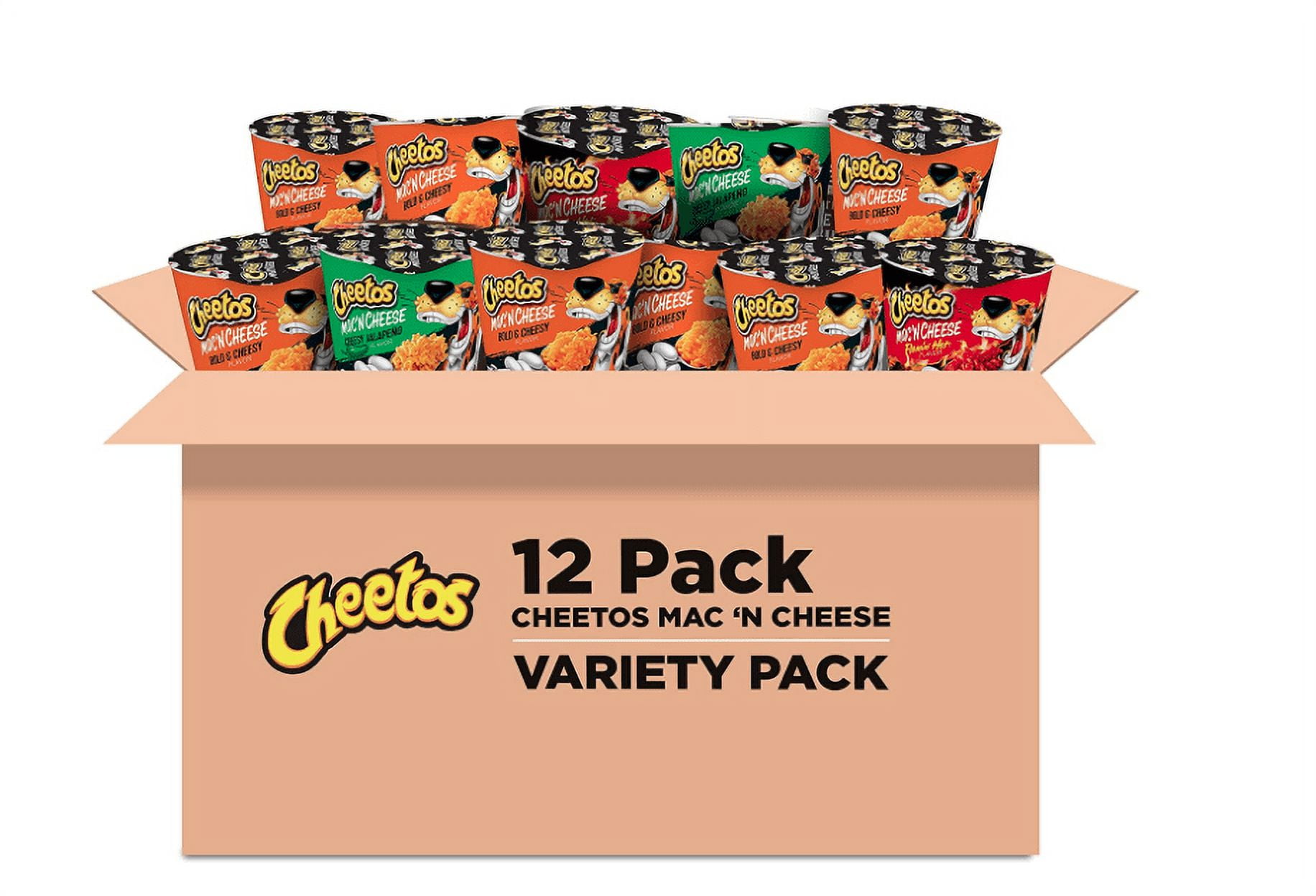 Cheetos Mac 'N Cheese, 3 Flavor Variety Pack, (12 Cups) - Walmart.com