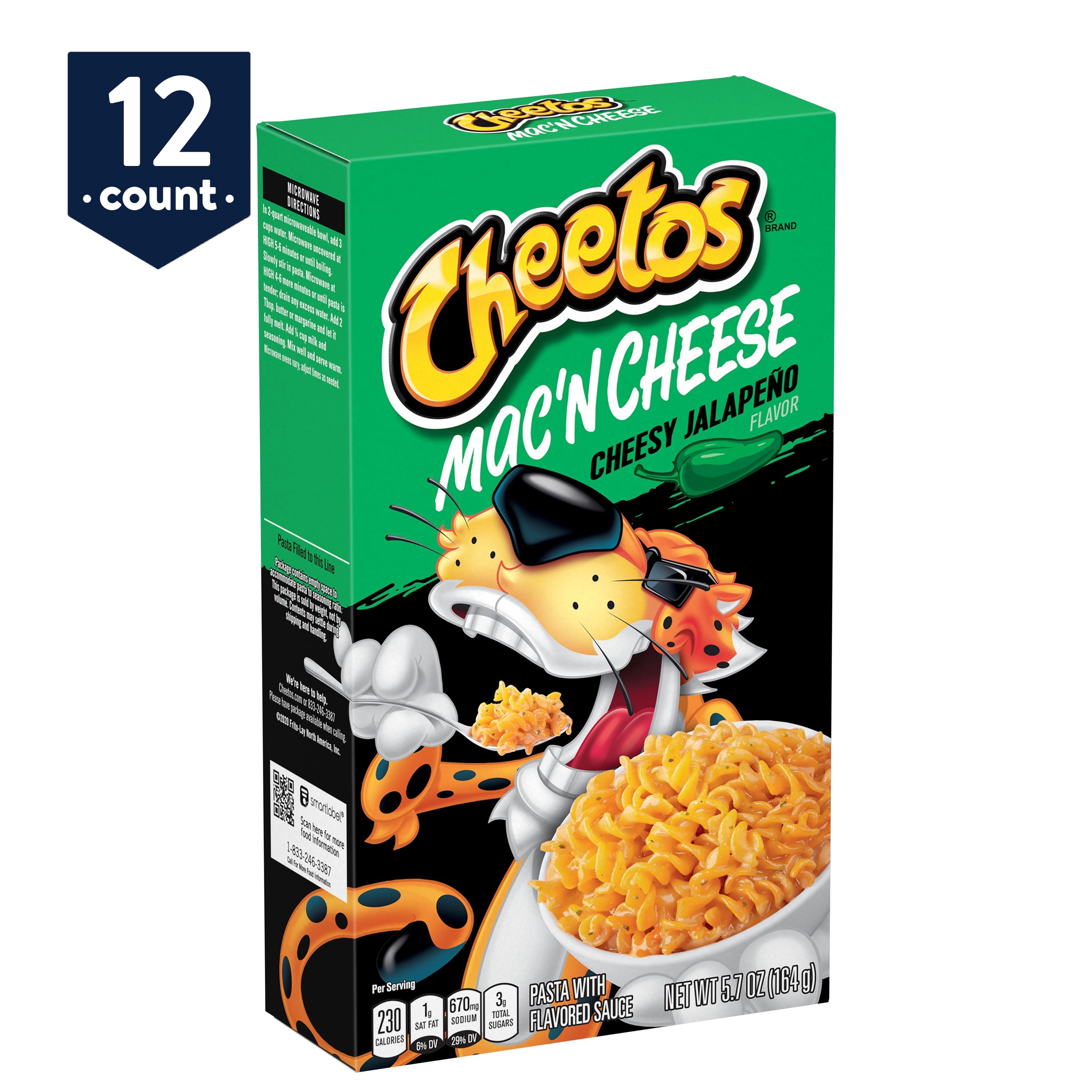 Cheetos Cheesy Jalapeno Flavor Hot Macaroni & Cheese, 5.7 oz Boxes, 12 ...