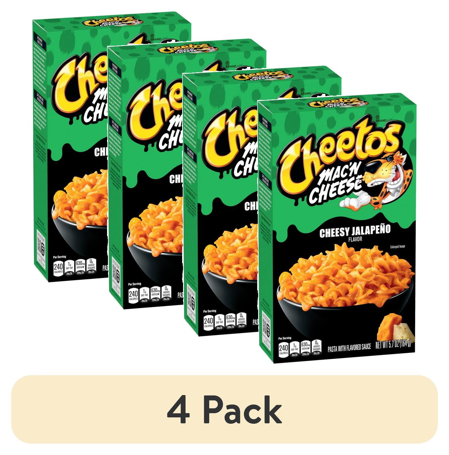 (4 pack) Cheetos Mac 'N Cheese, Cheesy Jalapeno Flavor, Mac and Cheese ...