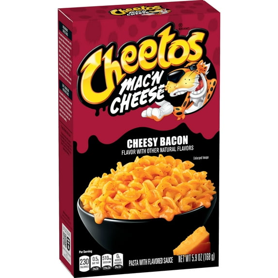 Cheetos Mac'n Cheese Pasta with Flavored Sauce Cheesy Bacon, 5.9 oz, 1 ...