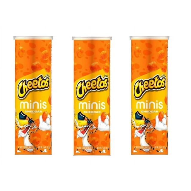 Cheetos Minis, Cheddar Flavored Canisters, HYZ01 3 Pack - Walmart.com