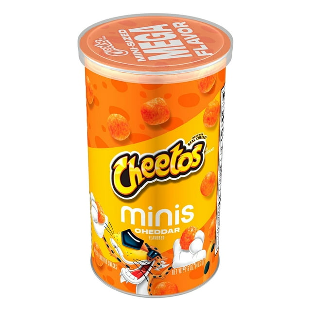 Cheetos Minis Cheddar Flavored, Snack Chips Single Serve Canister 1.5 ...