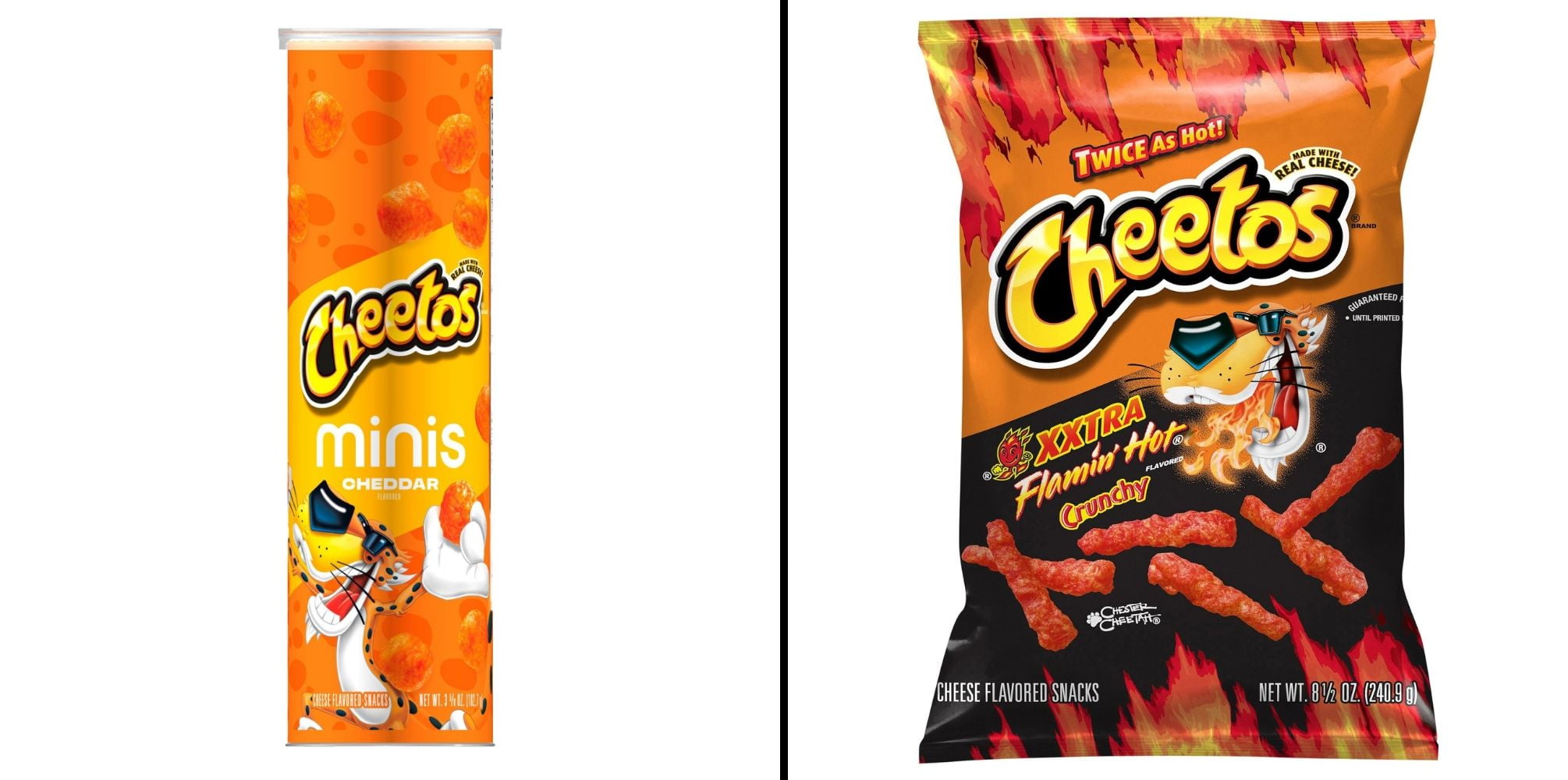 Cheetos Minis Cheese Snacks 3.62 oz & Cheetos Crunchy Xxtra Flamin' Hot ...