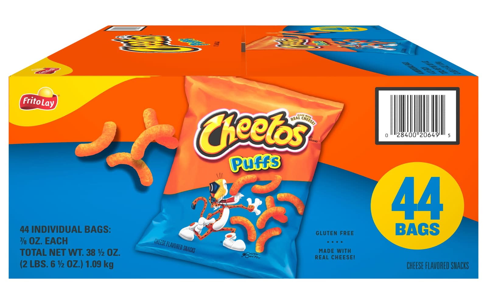 Cheetos PUFFS • 44 Bags • 0.875 oz EACH (7/8 oz) • Total 38.5 oz ...