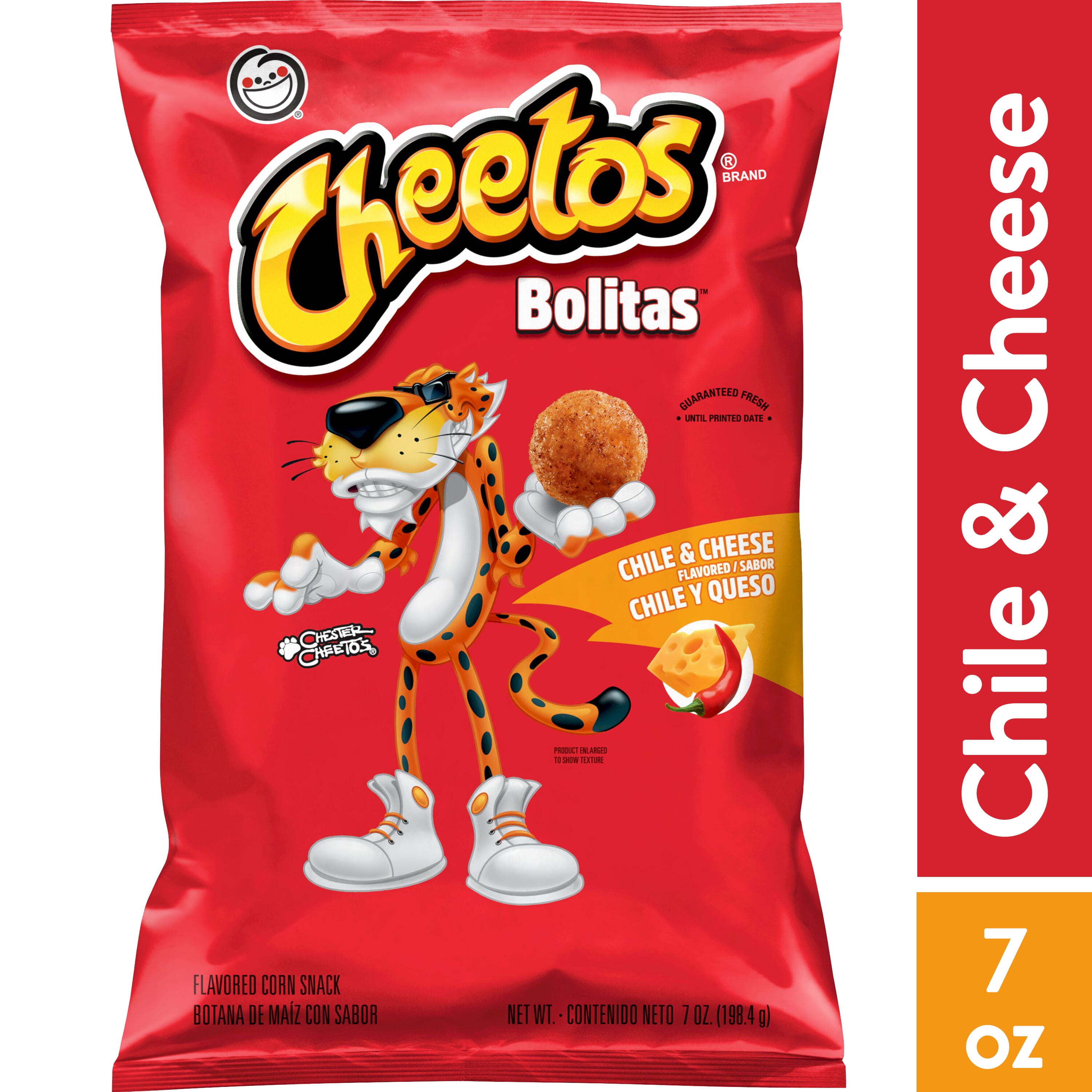 Cheetos Puffs, Bolitas Chile & Cheese, 7 oz Bag, Snack Chips - Walmart.com