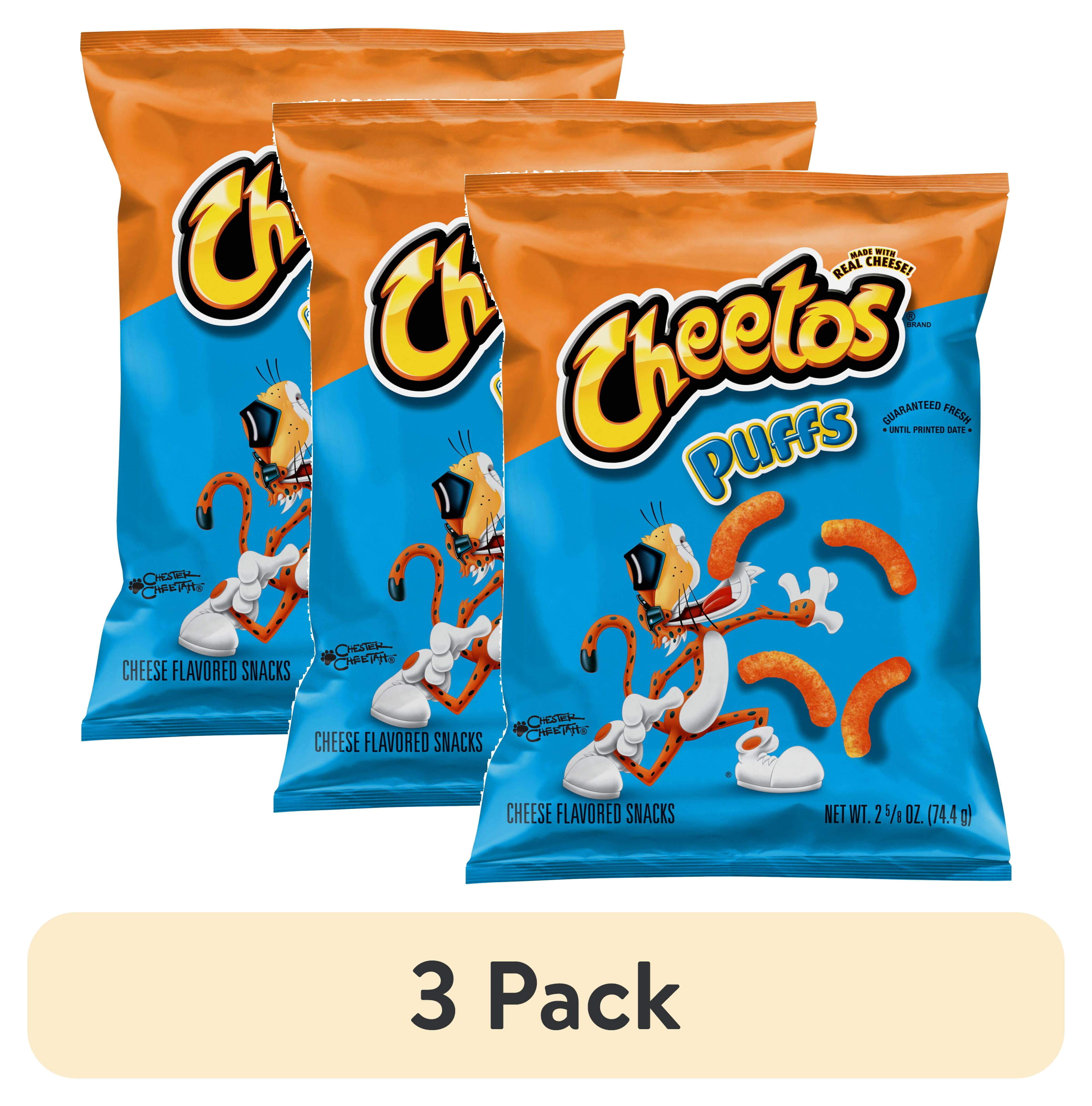 (3 pack) Cheetos Puffs Cheese Flavored Snack Chips, 2.625 oz Bag ...